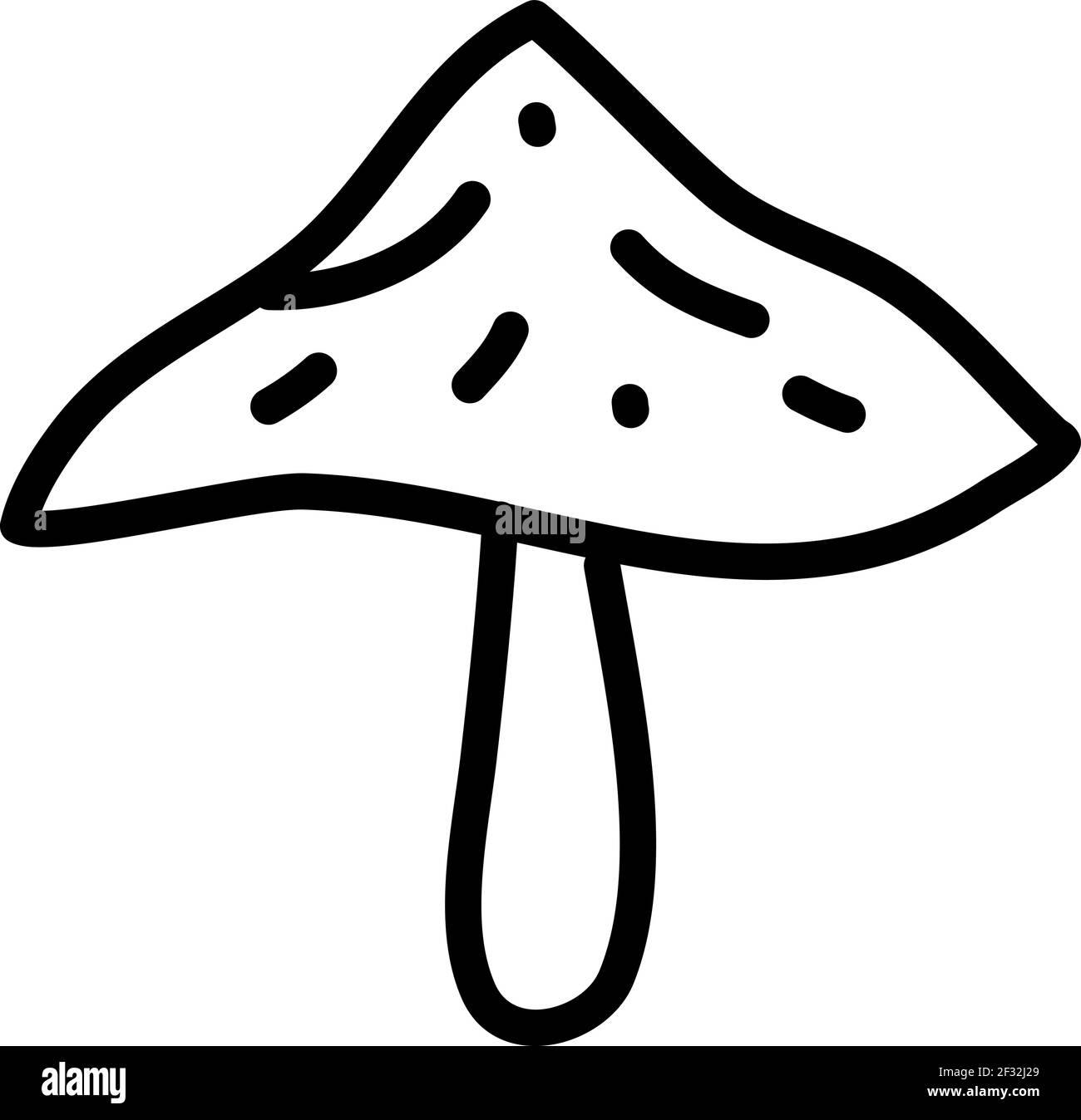 Field mushroom, illustration, vector on a white background Stock Vector ...