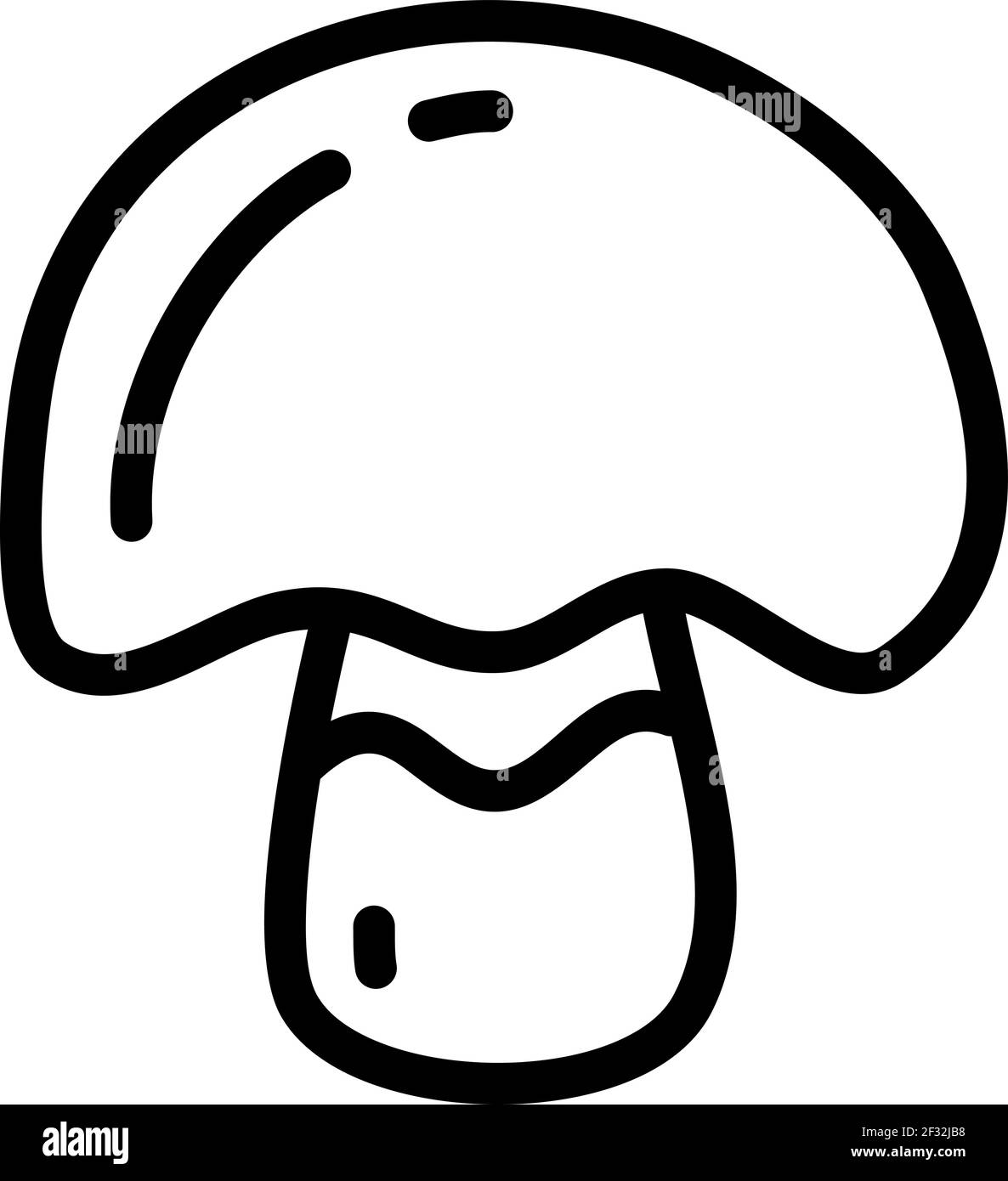 Champignon mushroom, illustration, vector on a white background Stock ...