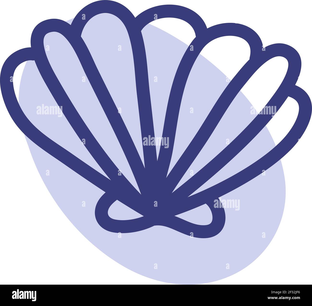 Cute sea shell, illustration, vector on a white background Stock Vector ...