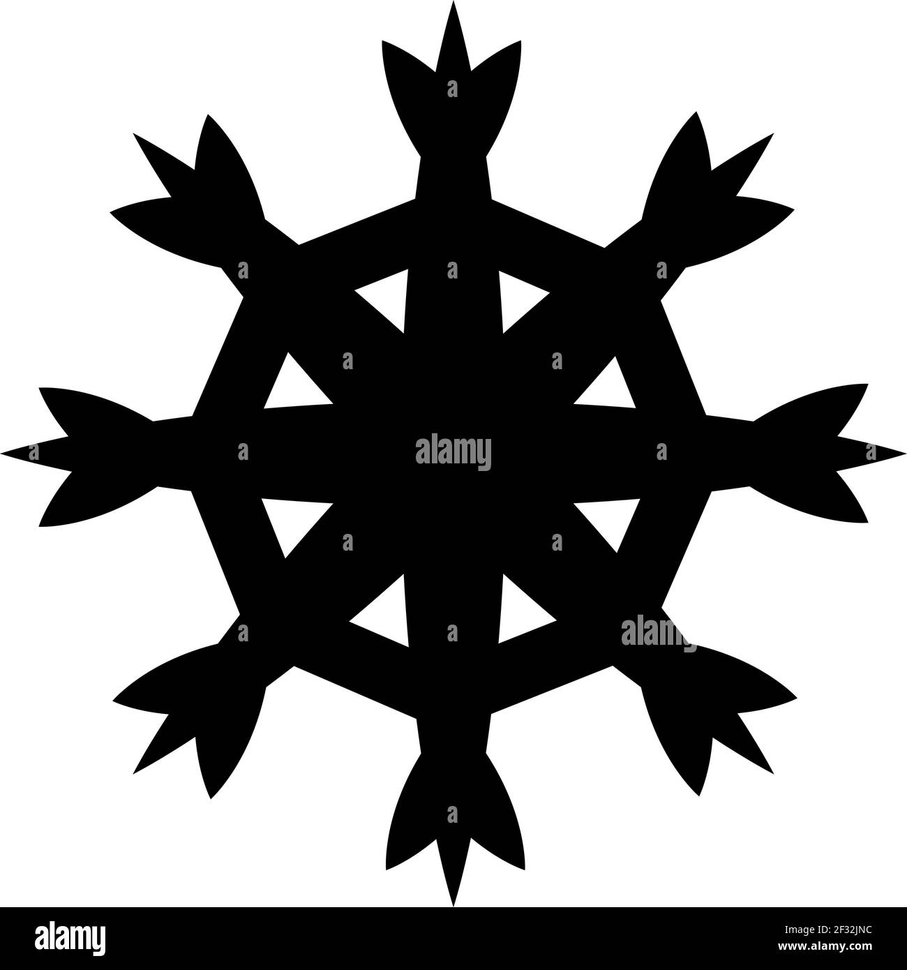 Russian snowflake, illustration, vector on a white background Stock ...