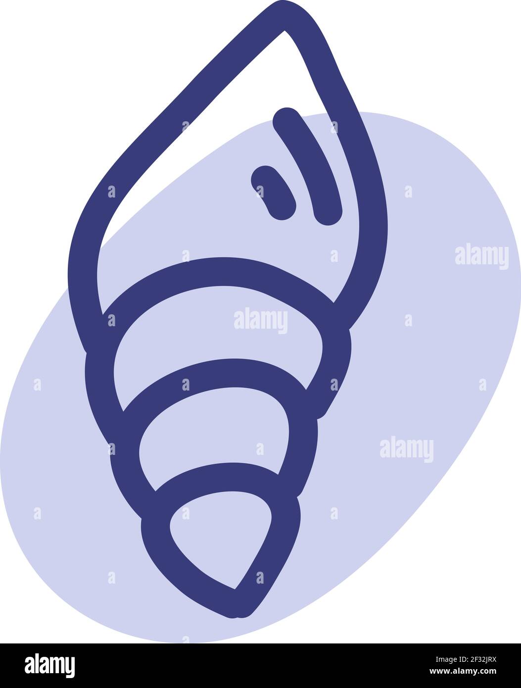 Empty sea shell, illustration, vector on a white background Stock ...