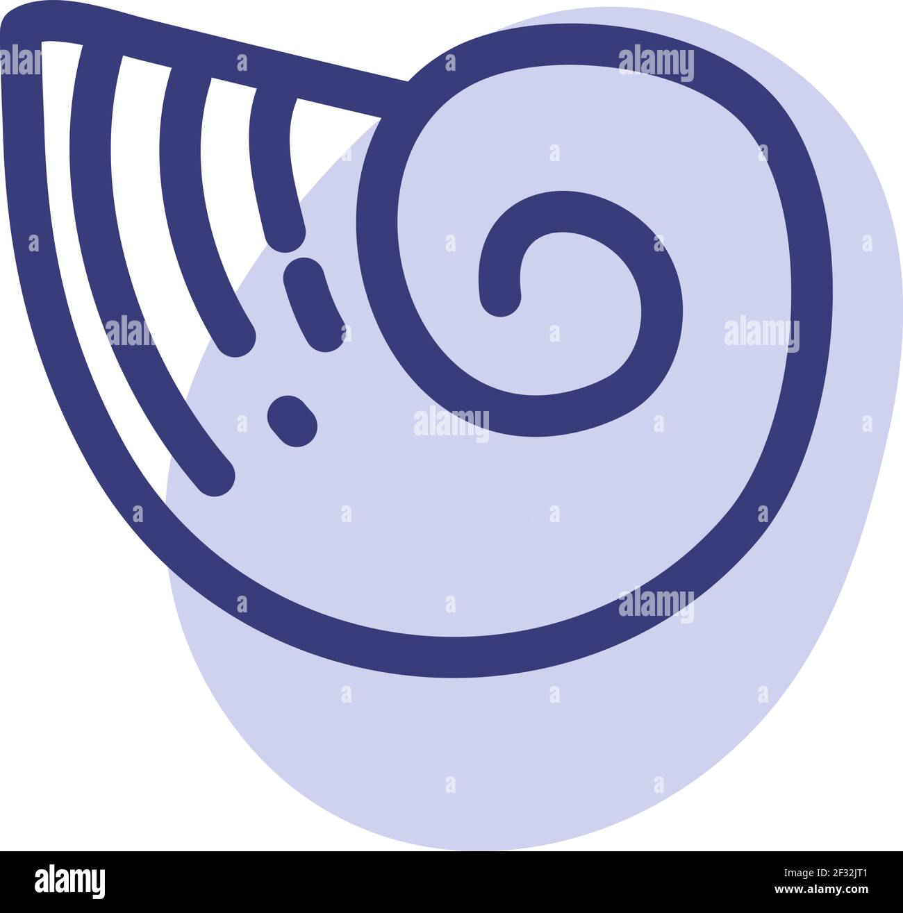 Salty sea shell, illustration, vector on a white background Stock ...