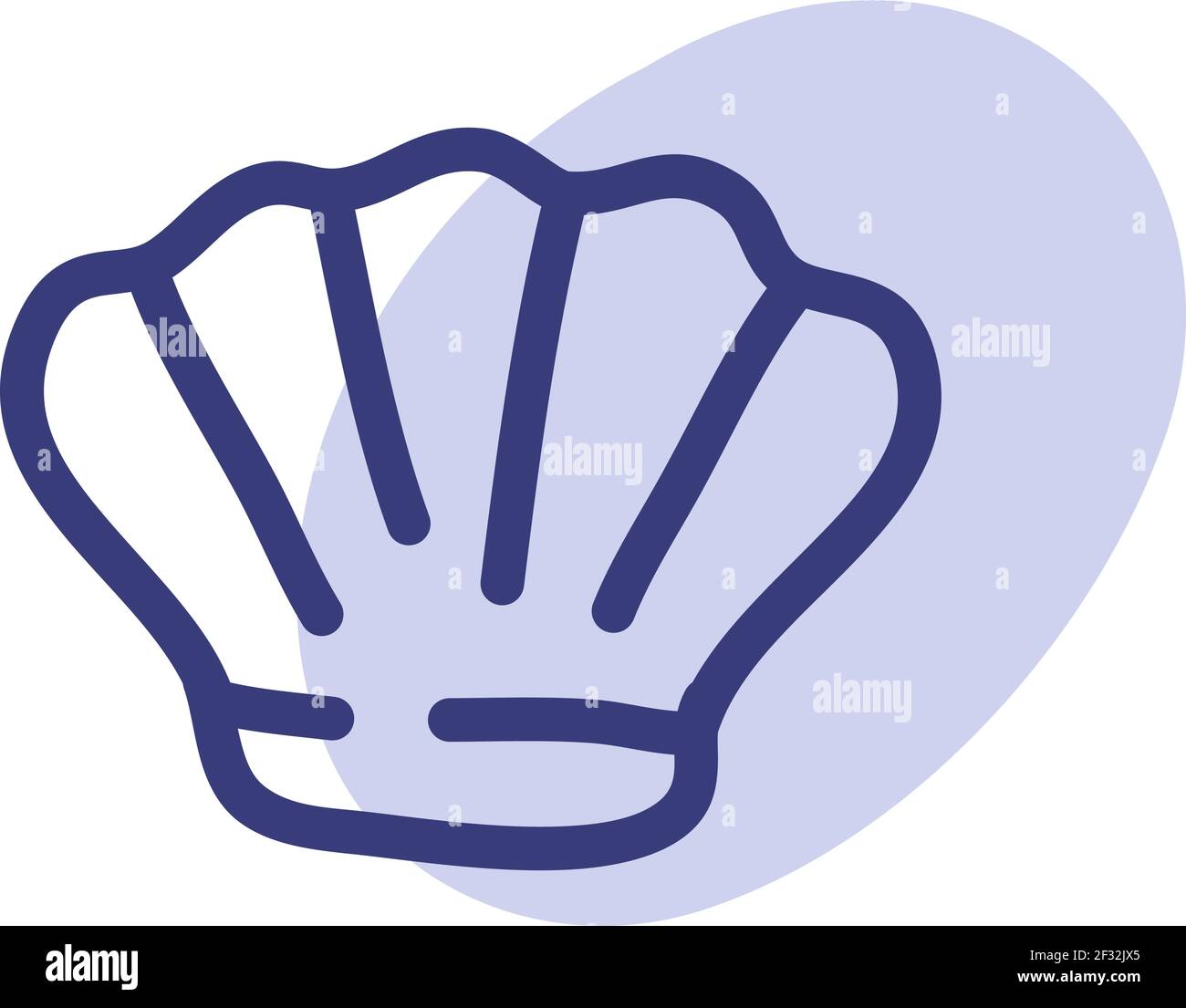 Sea shells, illustration, vector on a white background Stock Vector ...