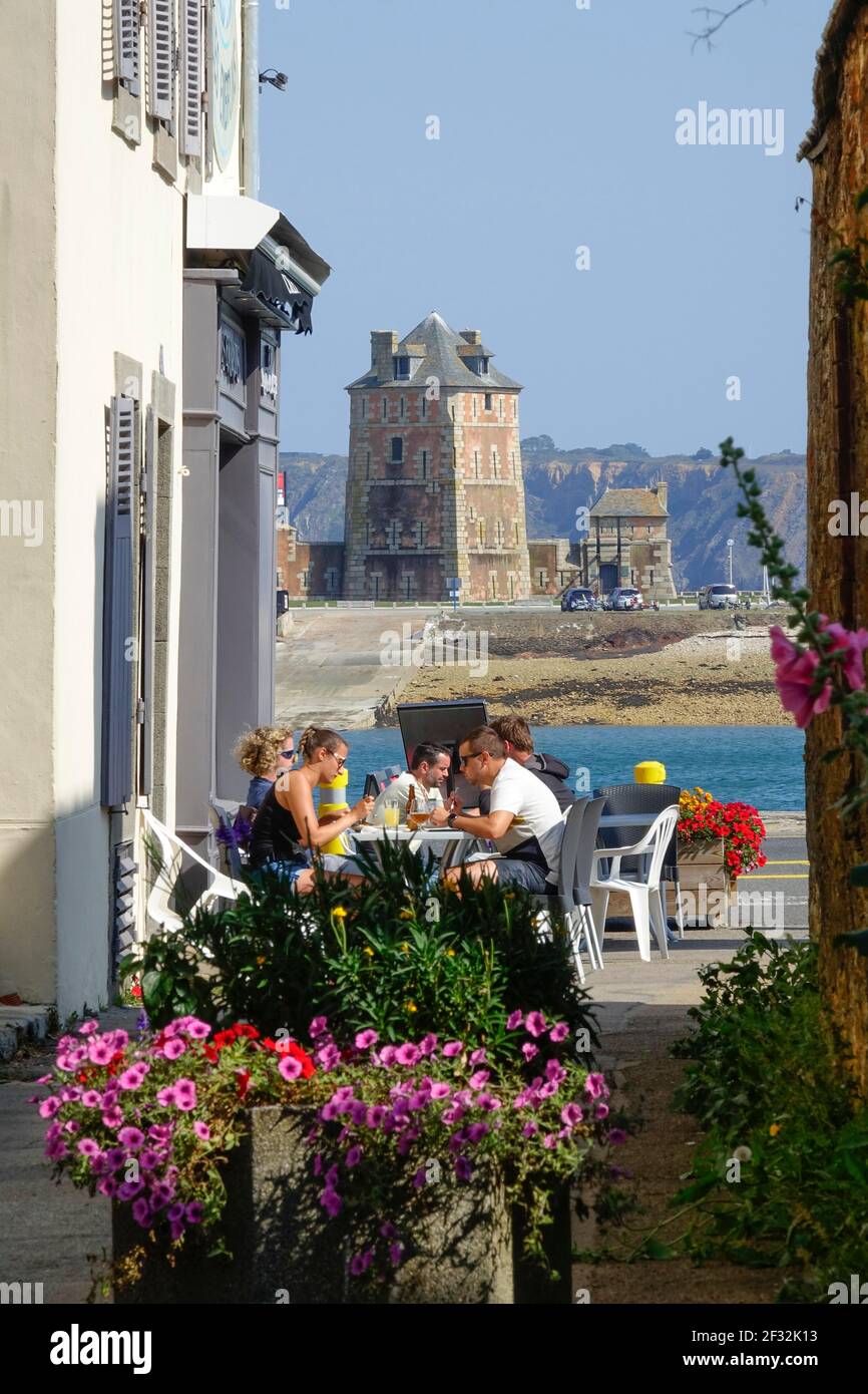 Port of Camaret-sur-Mer with tower Vauban on the peninsula Crozon ...