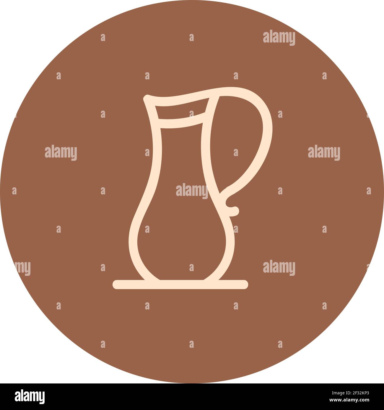 Clay wine pitcher, illustration, vector on a white background Stock ...