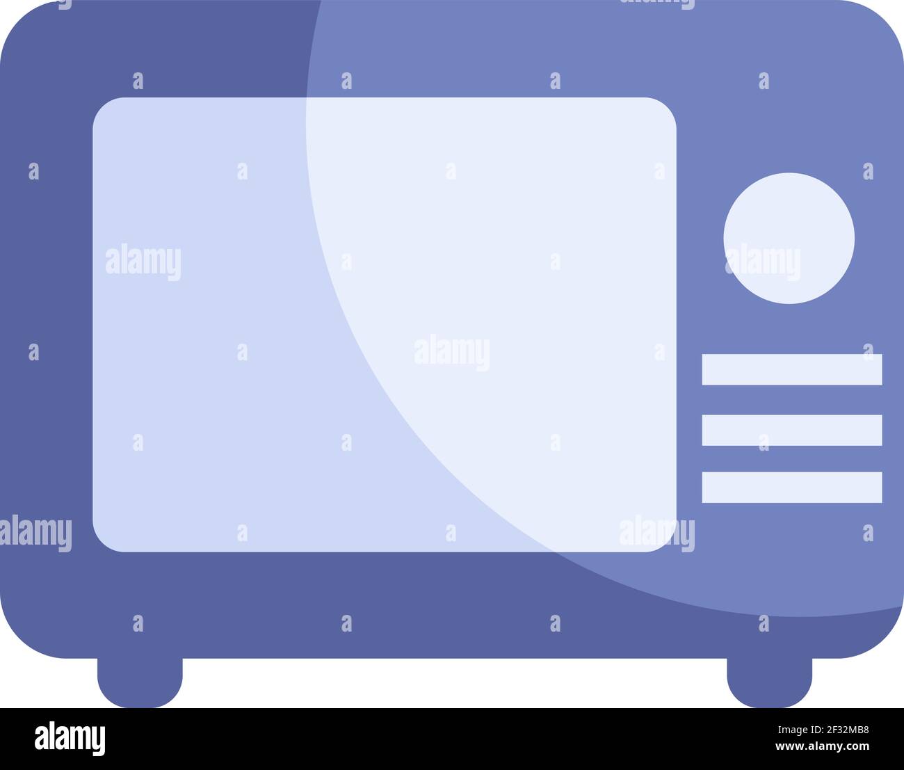 Blue microwave oven, illustration, vector on a white background Stock ...