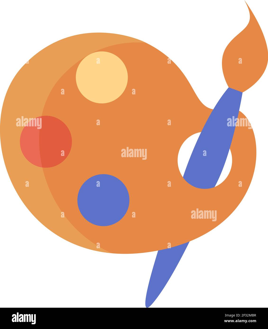 Coloring palette, illustration, vector on a white background Stock ...