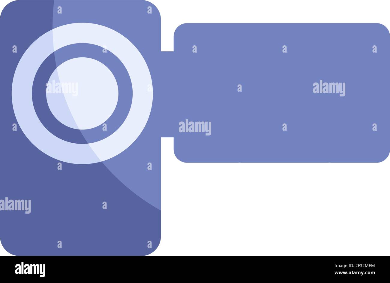 Blue hand camera,illustration, vector on a white background Stock ...