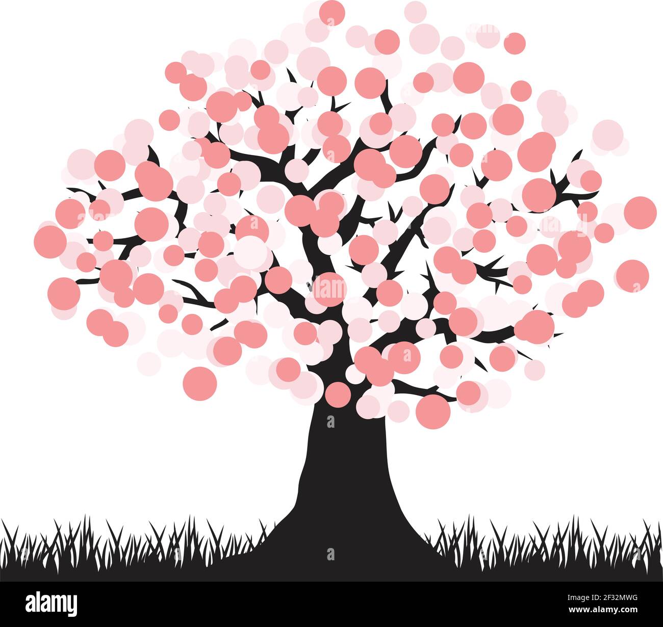 tree with flowers Stock Vector Image & Art - Alamy