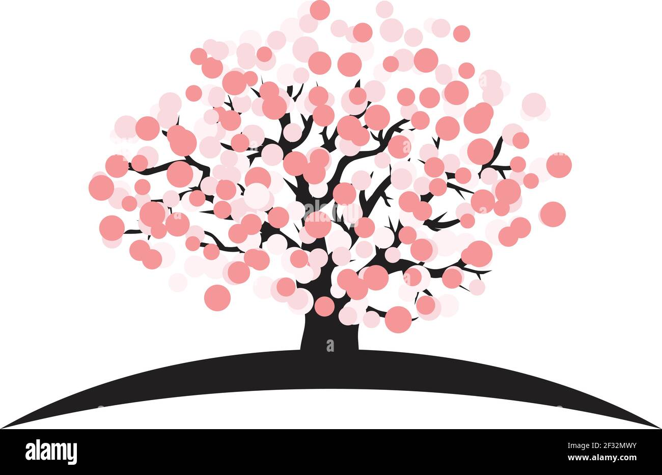 tree with flowers, vector artwork Stock Vector Image & Art - Alamy