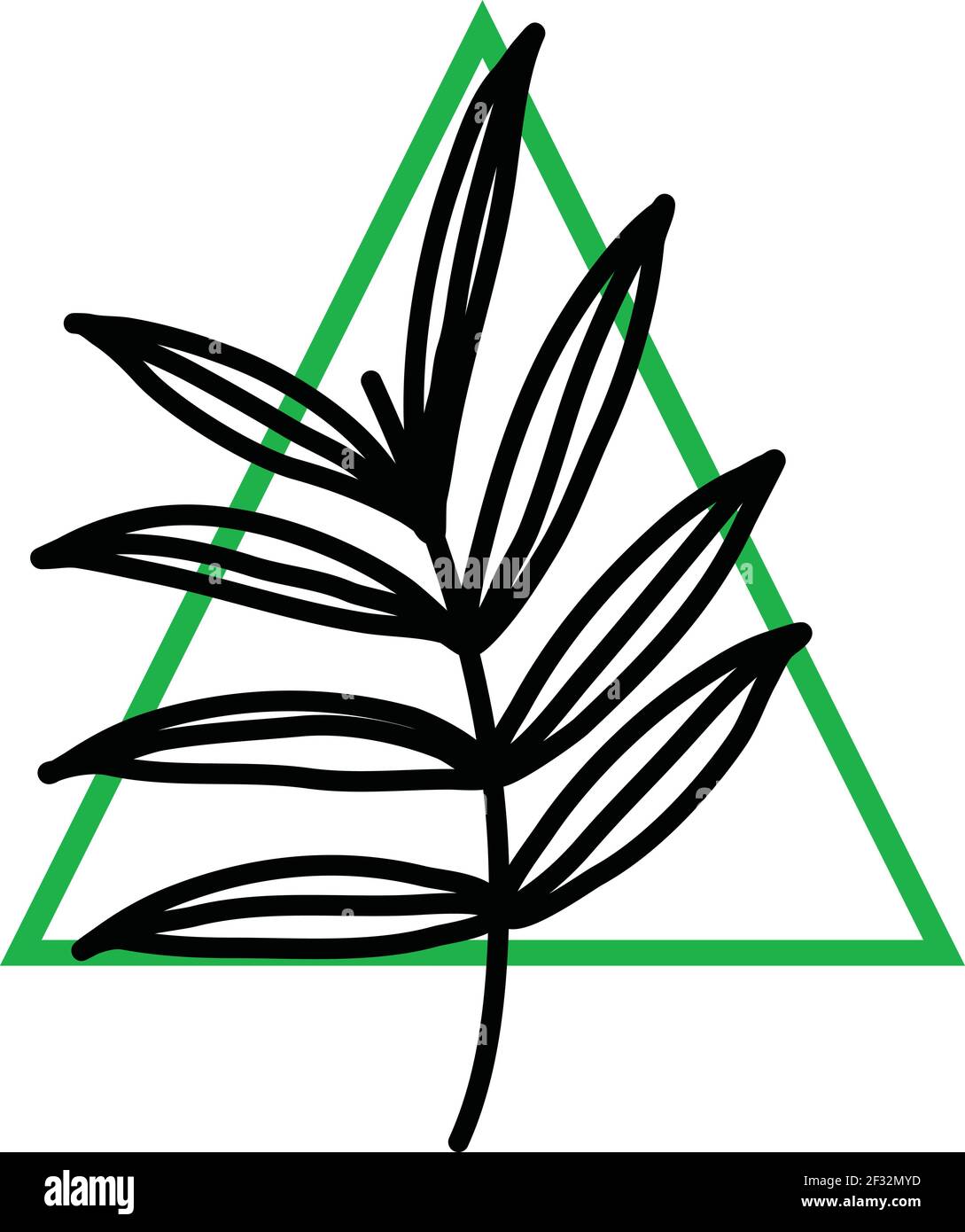 Exotic leaf frame spring Cut Out Stock Images & Pictures - Alamy