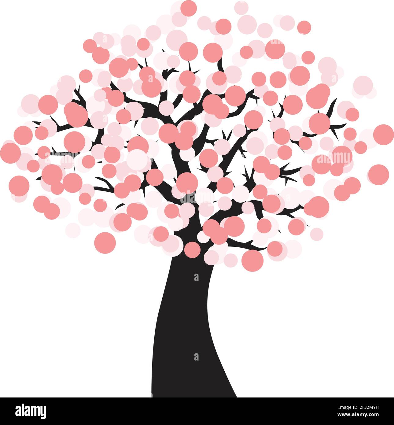 tree with flowers, vector artwork Stock Vector Image & Art - Alamy
