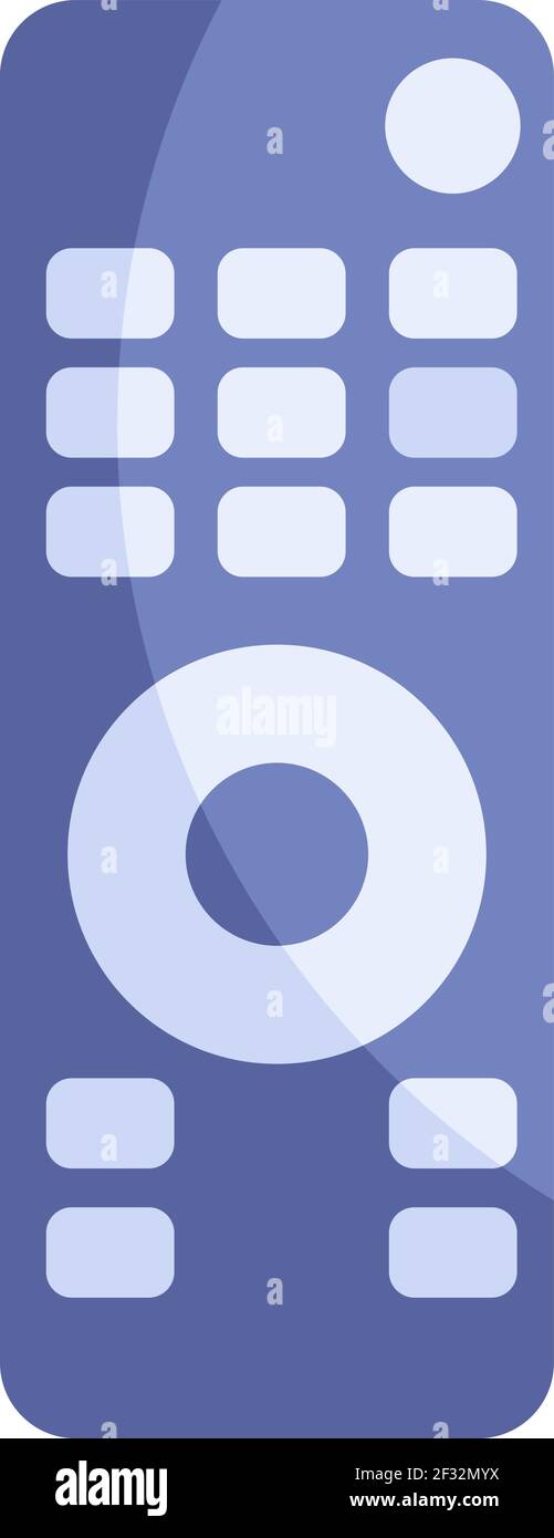 Blue TV remote, illustration, vector on a white background Stock Vector ...