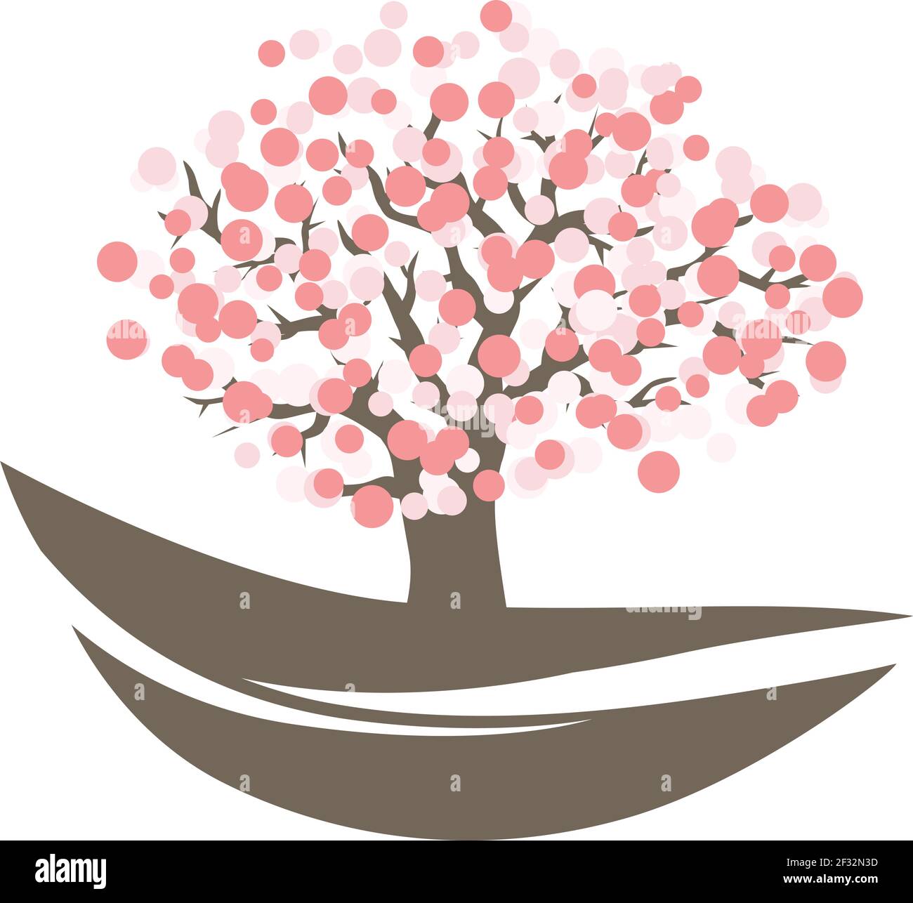 tree with flowers, vector artwork Stock Vector Image & Art - Alamy