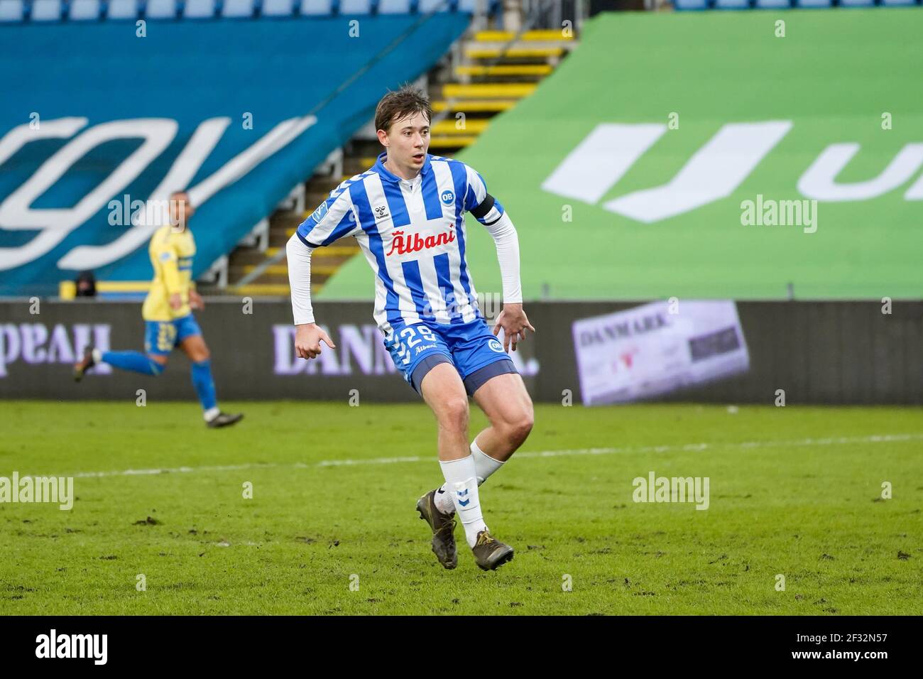 Odense, Denmark. 14th Mar, 2021. Mads Frokjaer-Jensen (29) of OB seen ...