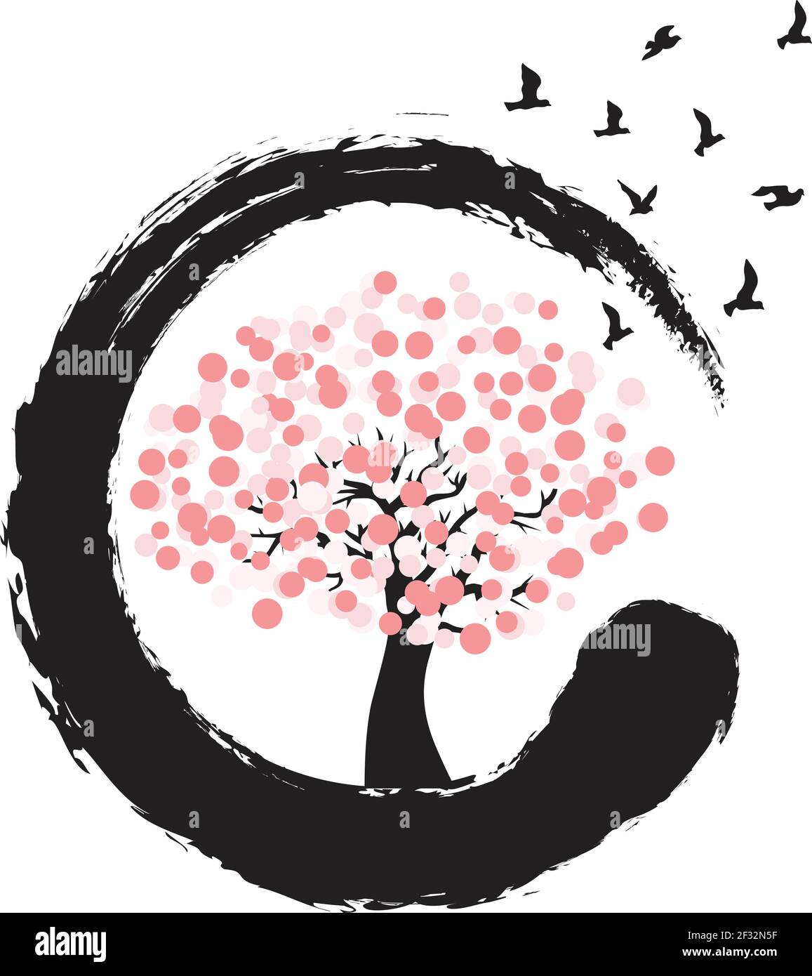 spring zen tree, vector Stock Vector Image & Art - Alamy