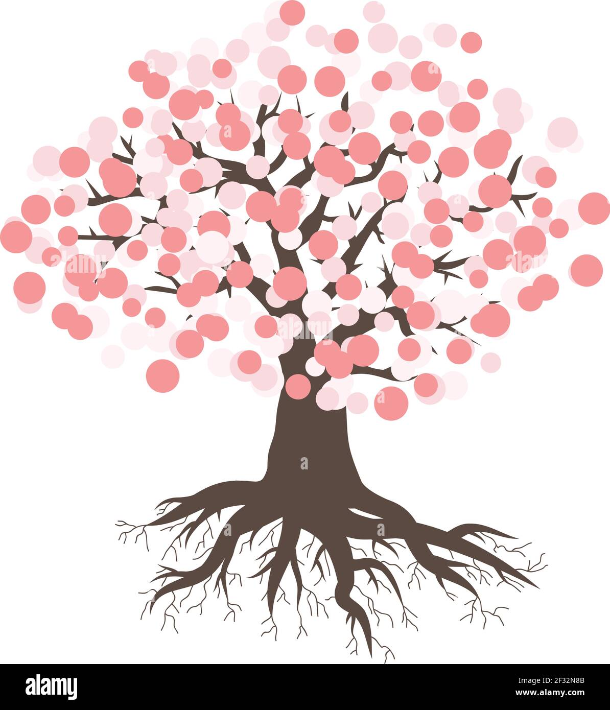 tree with flowers, vector artwork Stock Vector Image & Art - Alamy