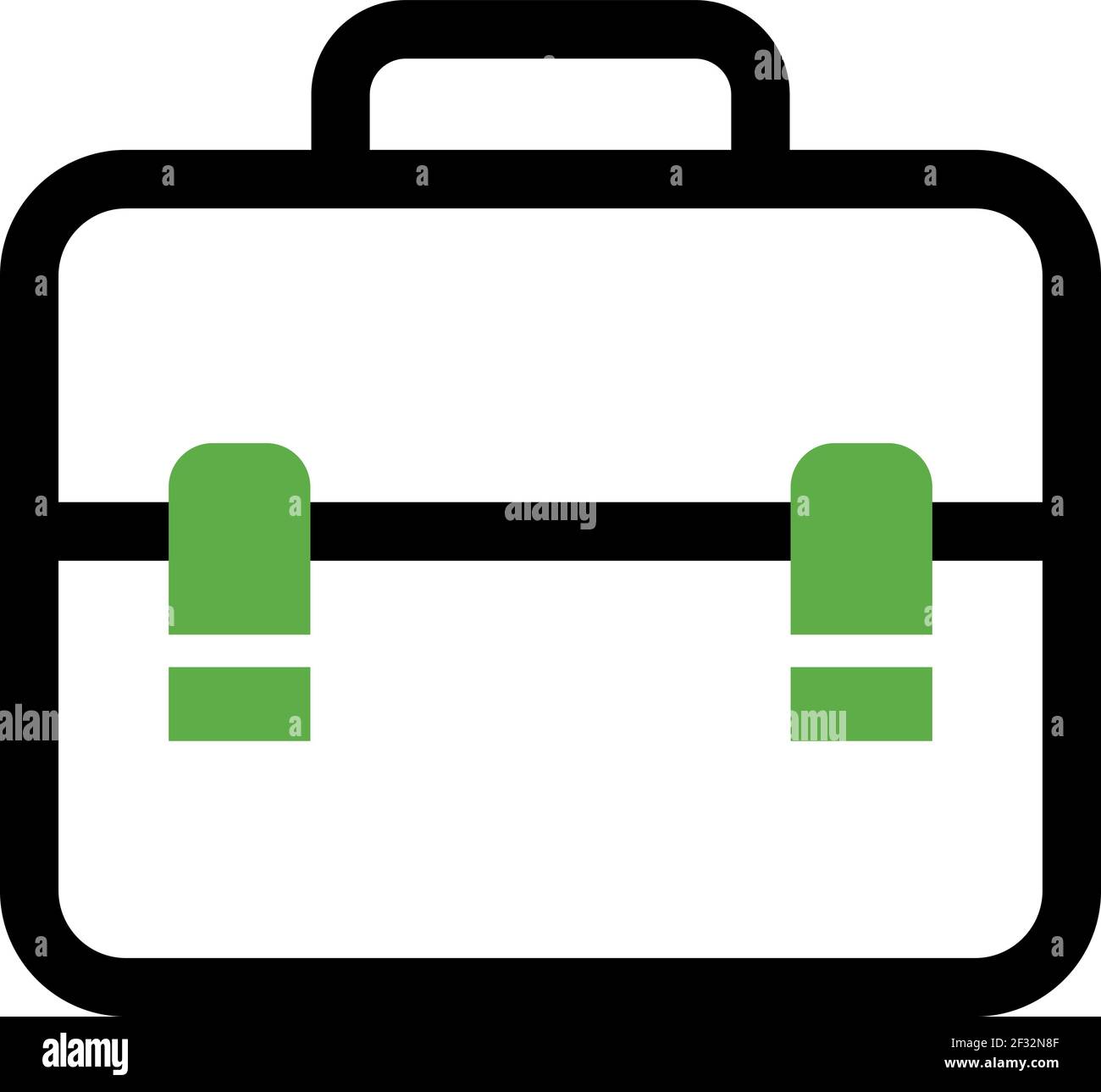 Business bag, illustration, vector on a white background Stock Vector ...