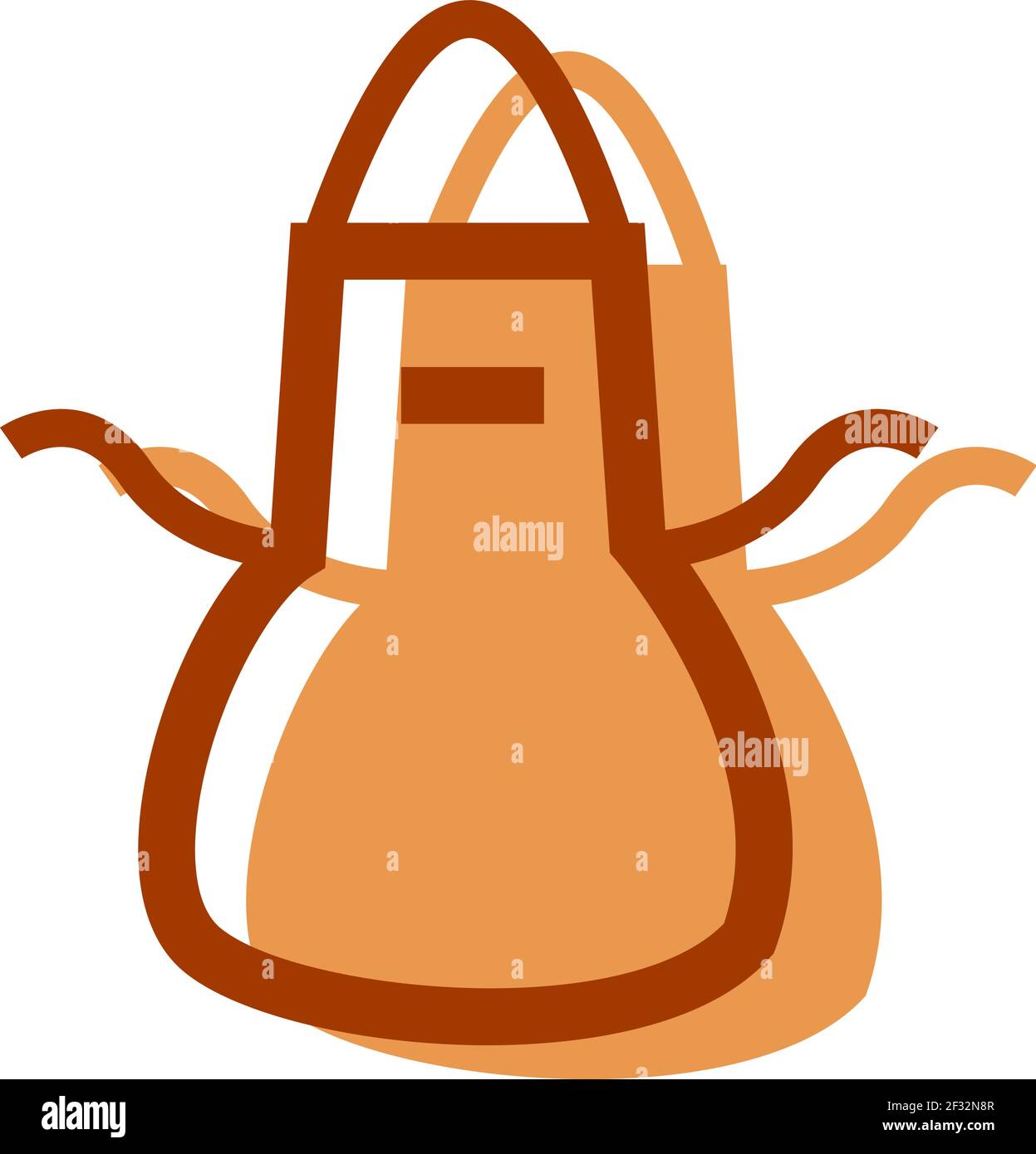 Bakers apron, illustration, vector on a white background Stock Vector ...