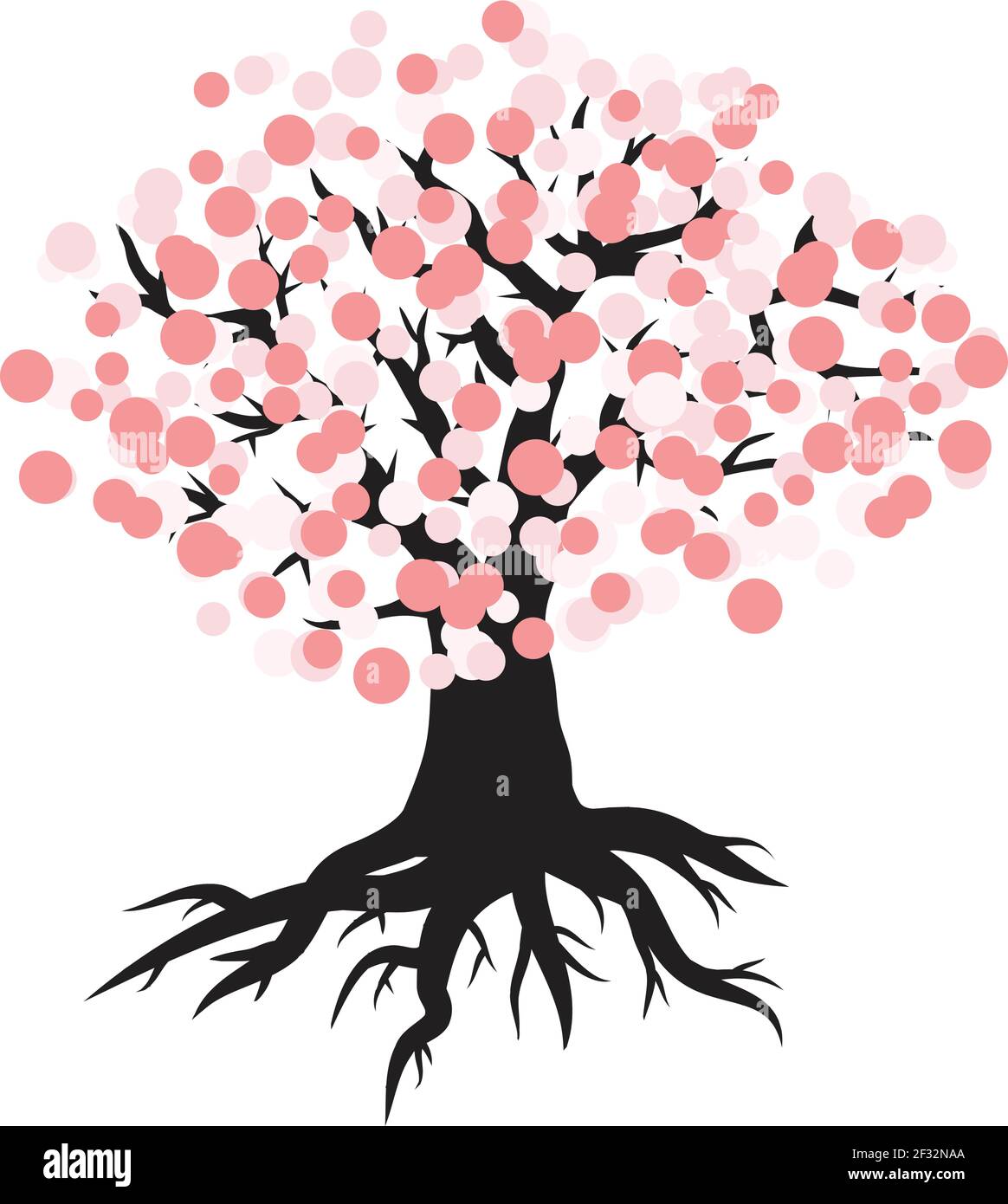 tree with flowers, vector artwork Stock Vector Image & Art - Alamy
