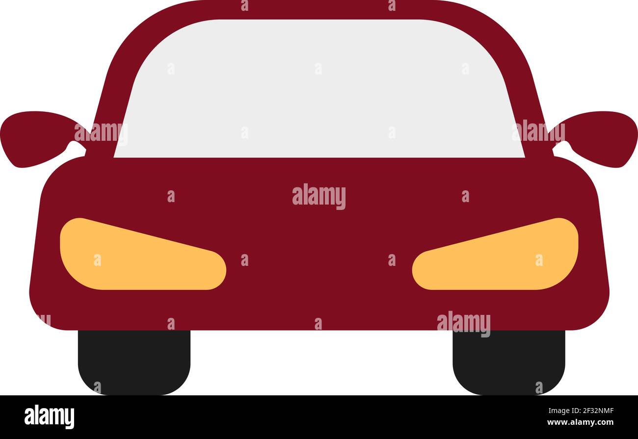 Red car, illustration, vector on a white background Stock Vector Image ...