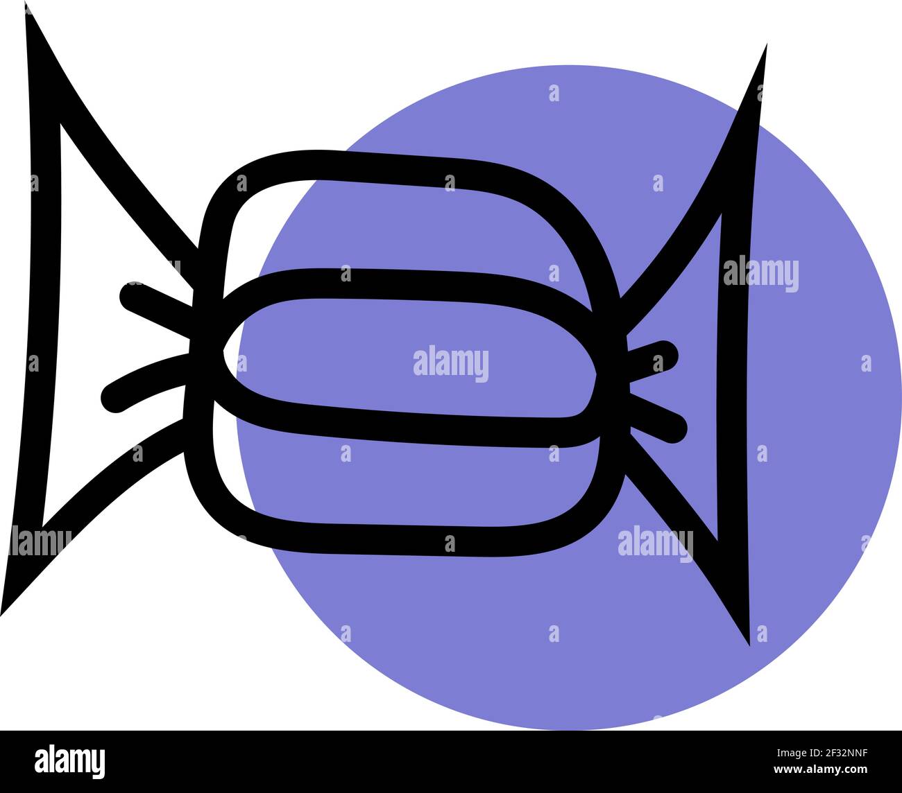 Big purple candy, illustration, vector on a white background Stock ...