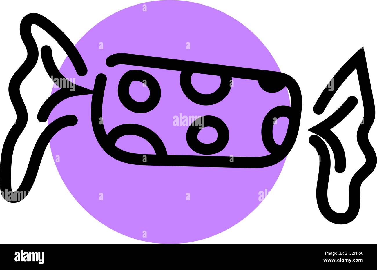 Candy with polka dots, illustration, vector on a white background Stock ...