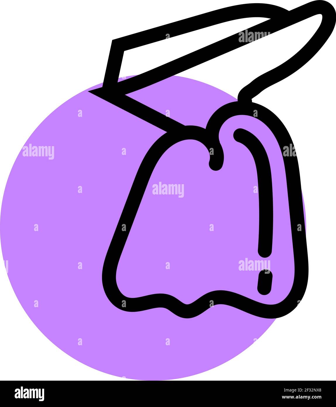 Empty candy wrapper, illustration, vector on a white background Stock ...