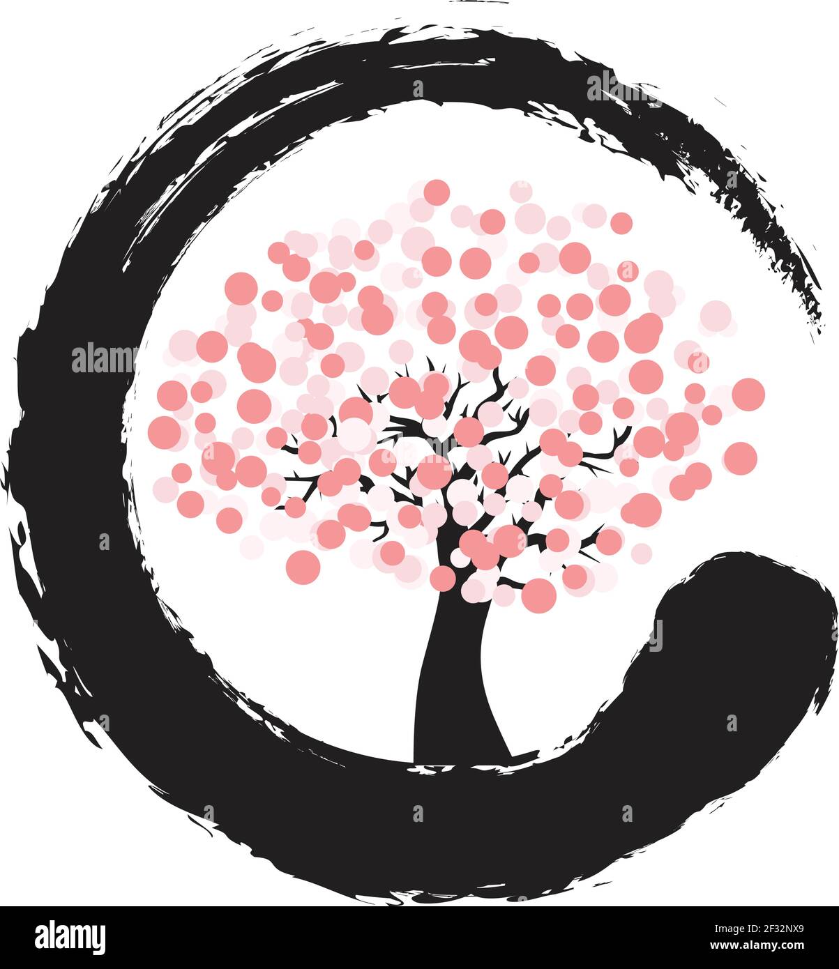 spring zen tree, vector Stock Vector Image & Art - Alamy