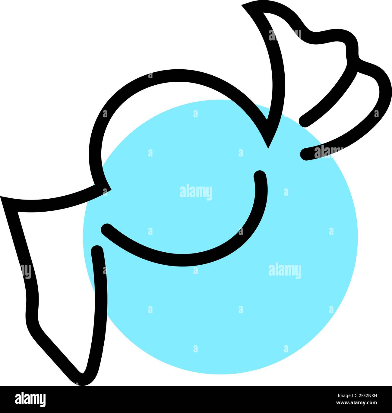 Candy in a blue wrapper, illustration, vector on a white background ...