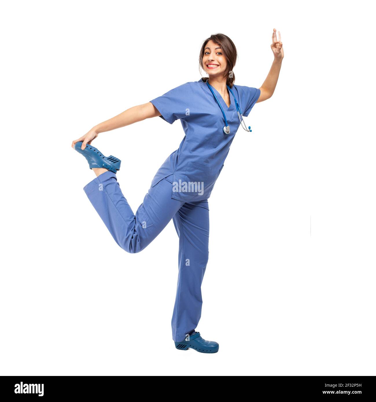 Female doctor isolated on white Stock Photo - Alamy