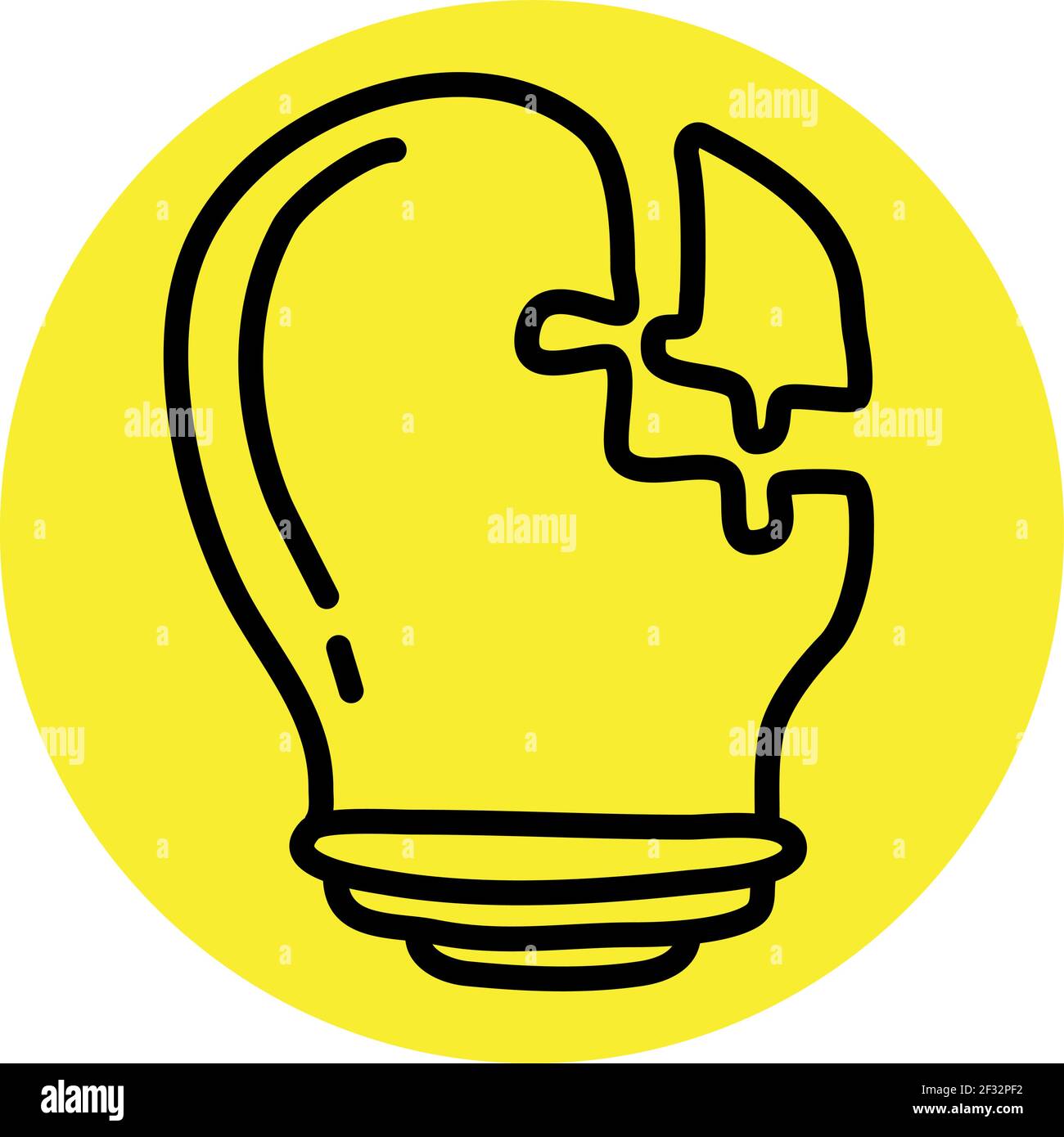 Broken lightbulb, illustration, vector on a white background Stock ...