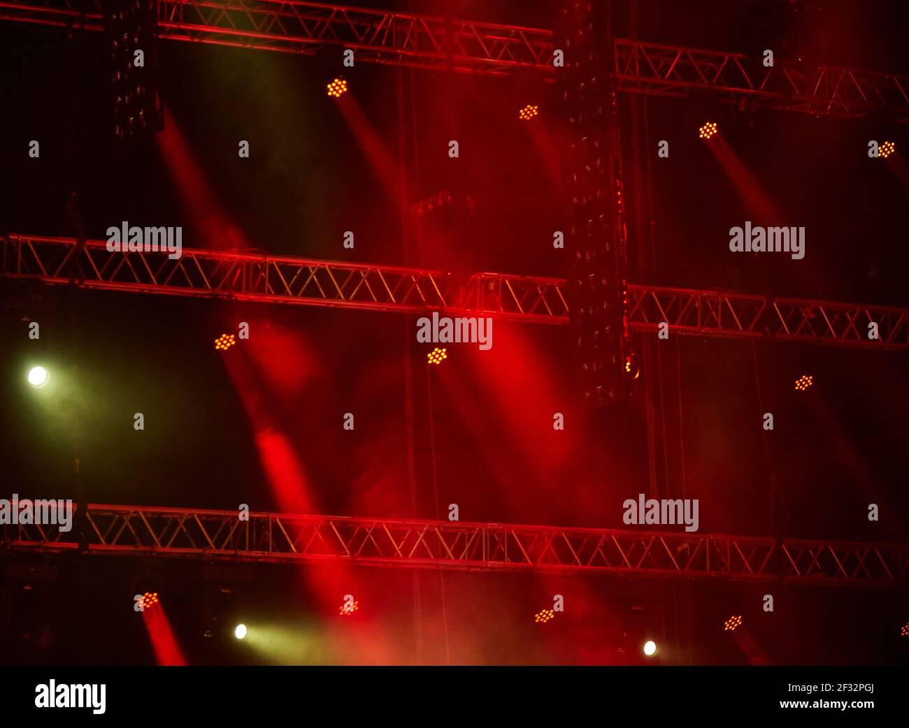 Red spot lights in a music concert Stock Photo - Alamy