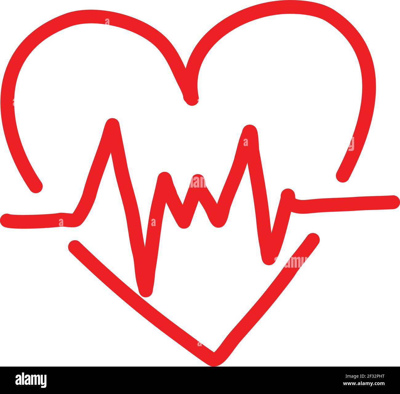 Heart wave on black background Cut Out Stock Images & Pictures - Alamy