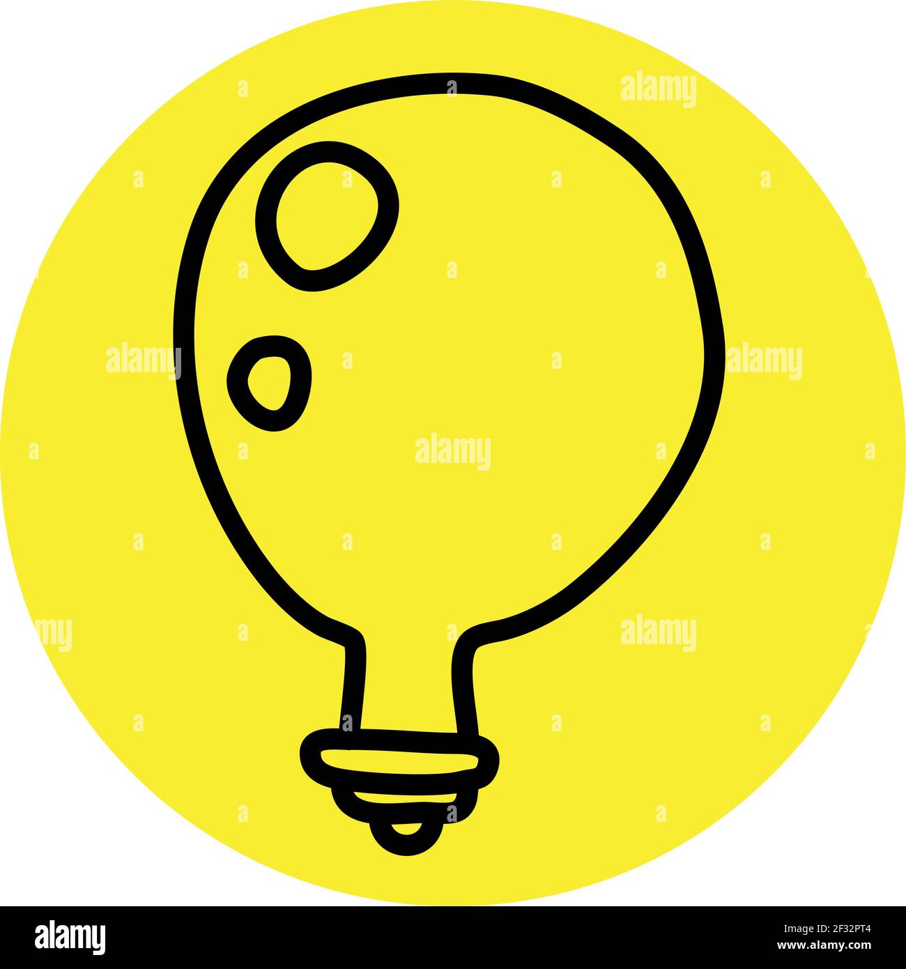 Circular lightbulb, illustration, vector on a white background Stock ...