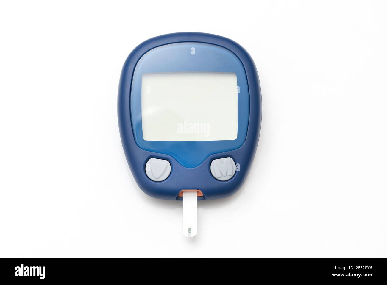 Glucometer isolated on white background. Blood sugar test device Stock ...