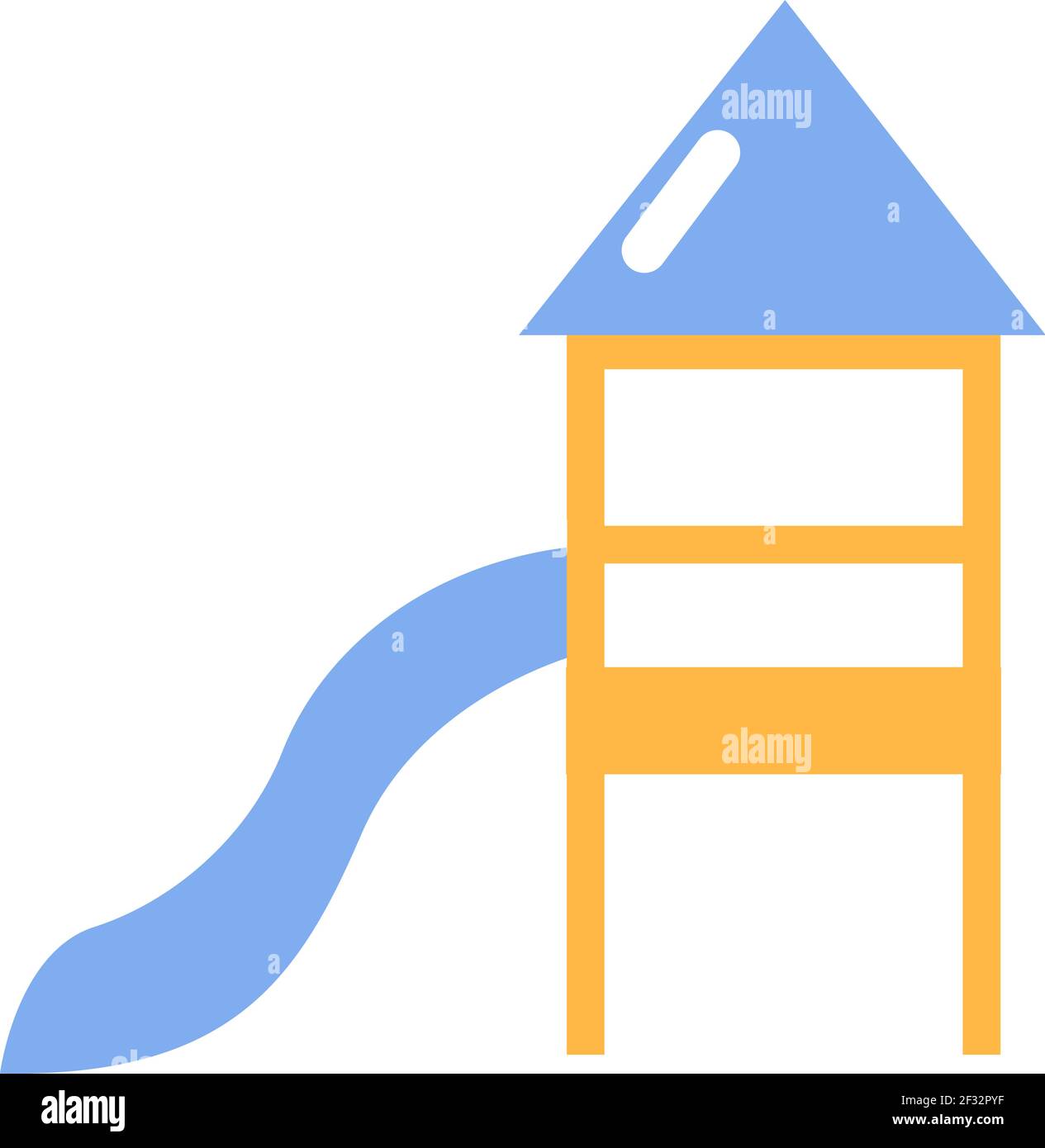 Childrens slide, illustration, vector on a white background Stock ...