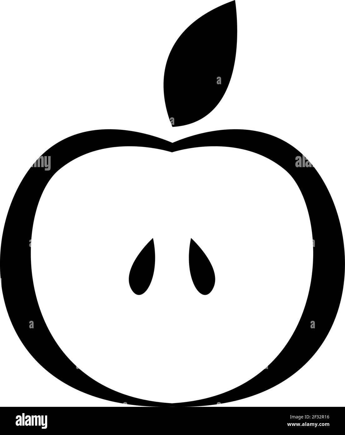 Healthy vegan apple slice Stock Vector Images - Alamy