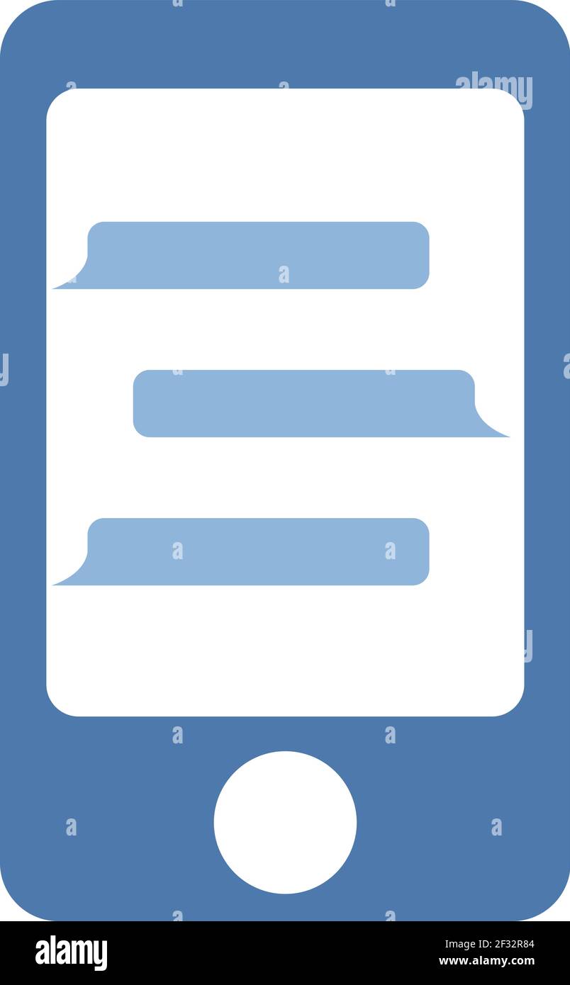 Blue phone, illustration, vector on a white background Stock Vector ...