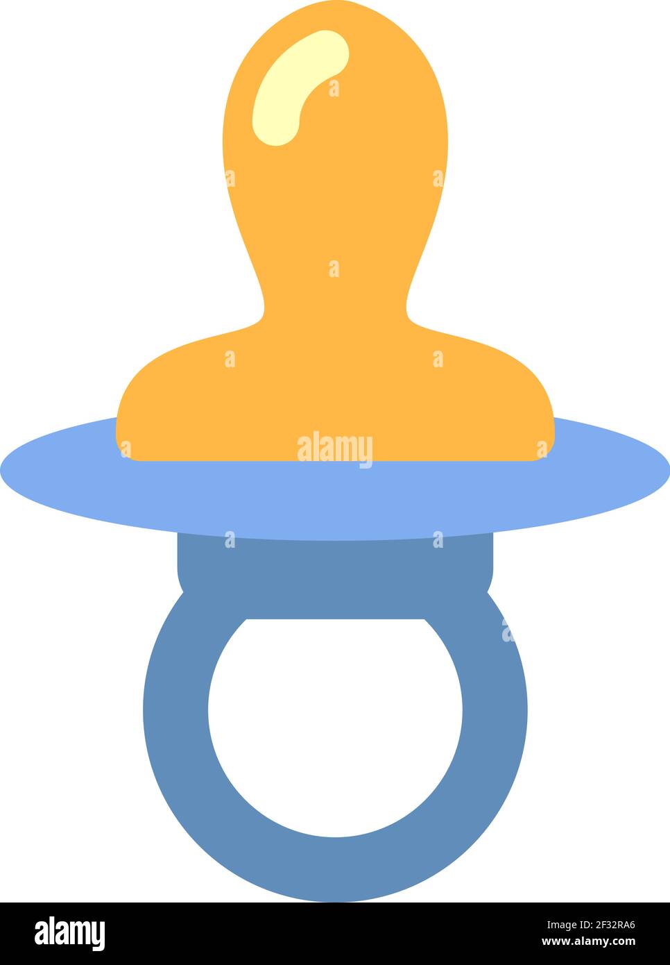 Baby pacifier, illustration, vector on a white background Stock Vector ...