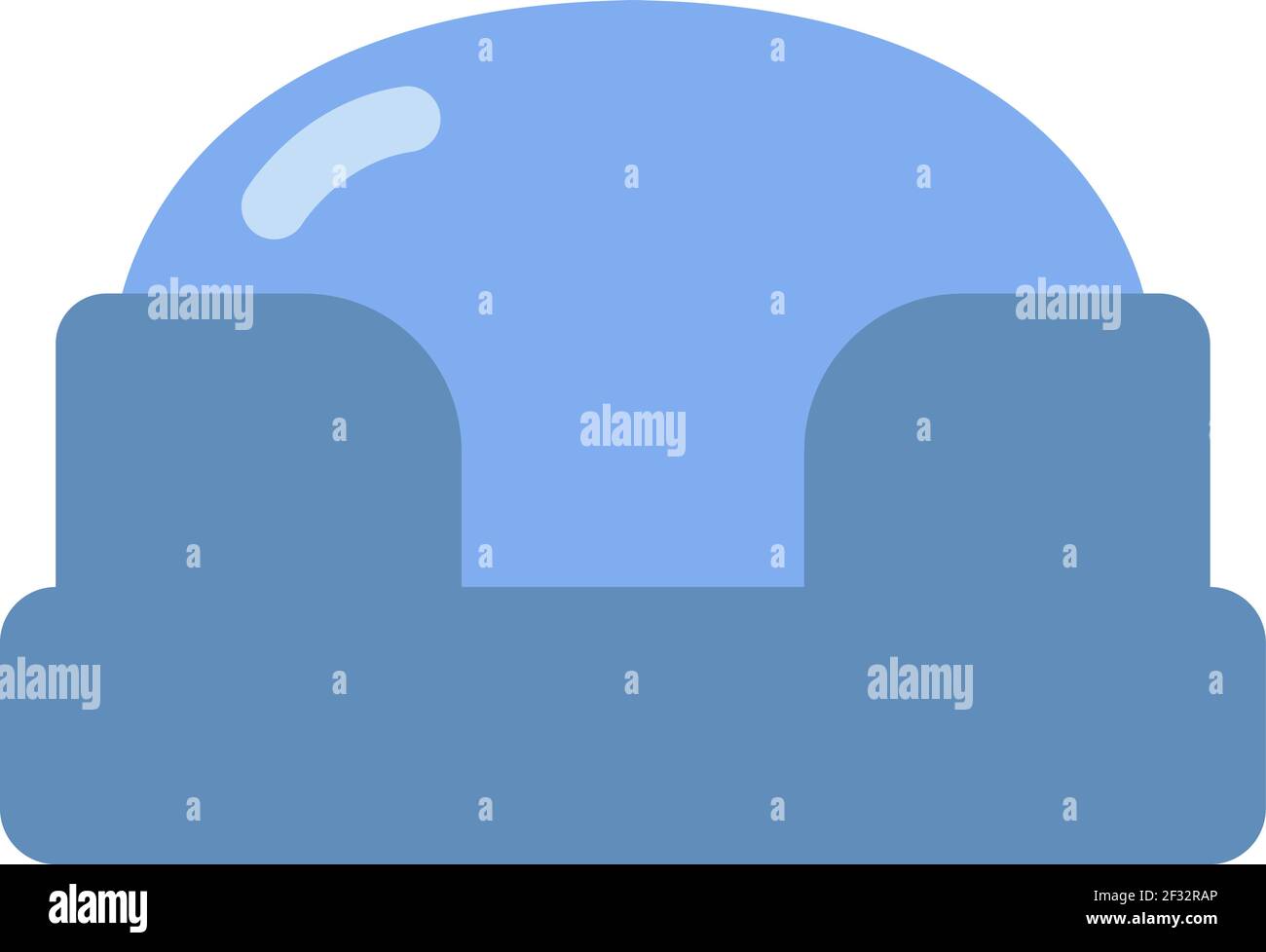 Blue potty, illustration, vector on a white background Stock Vector ...