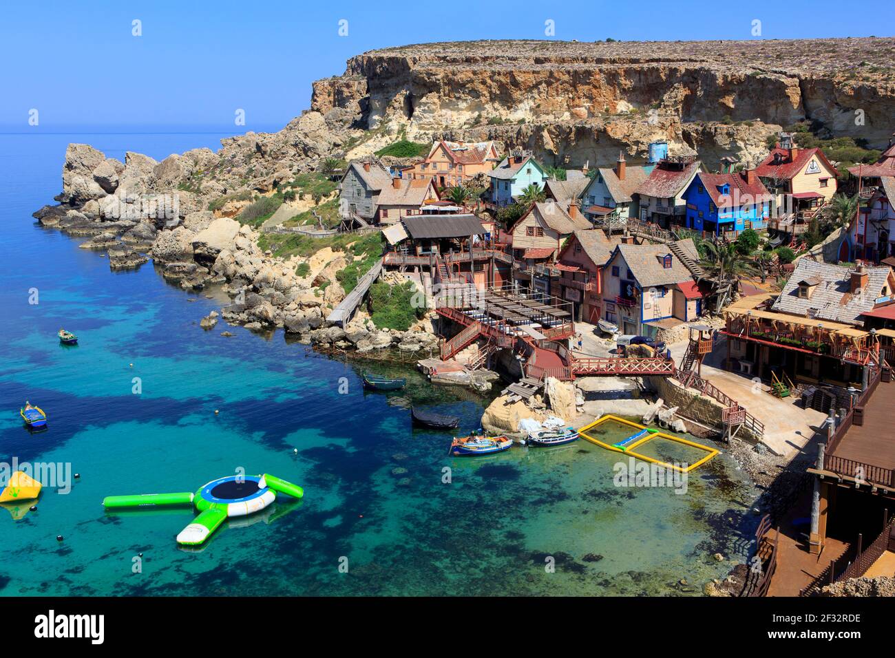 Panoramic view of Popeye Village (Sweethaven Village), the film set of ...