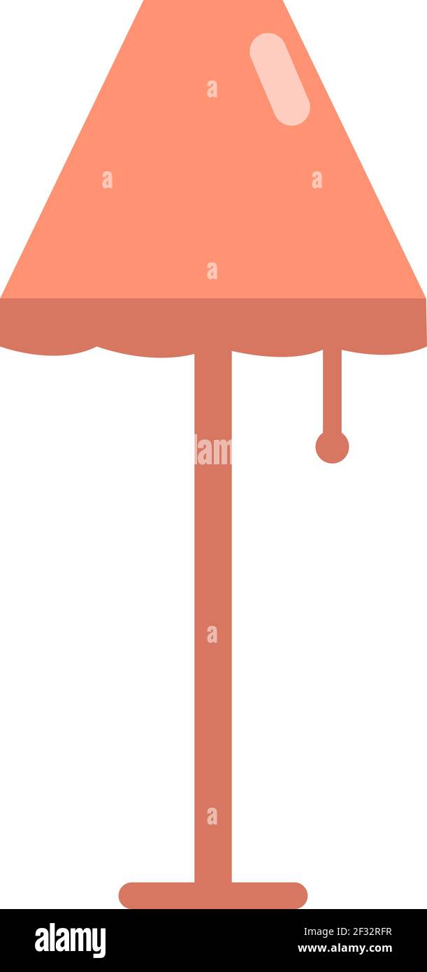 Tall pink lamp, illustration, vector on a white background Stock Vector ...