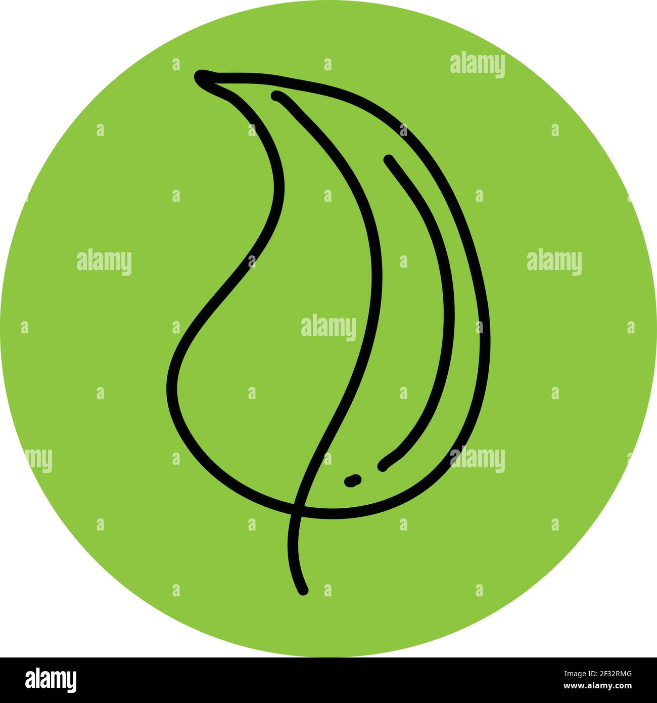 Small green leaf, illustration, vector on a white background Stock ...