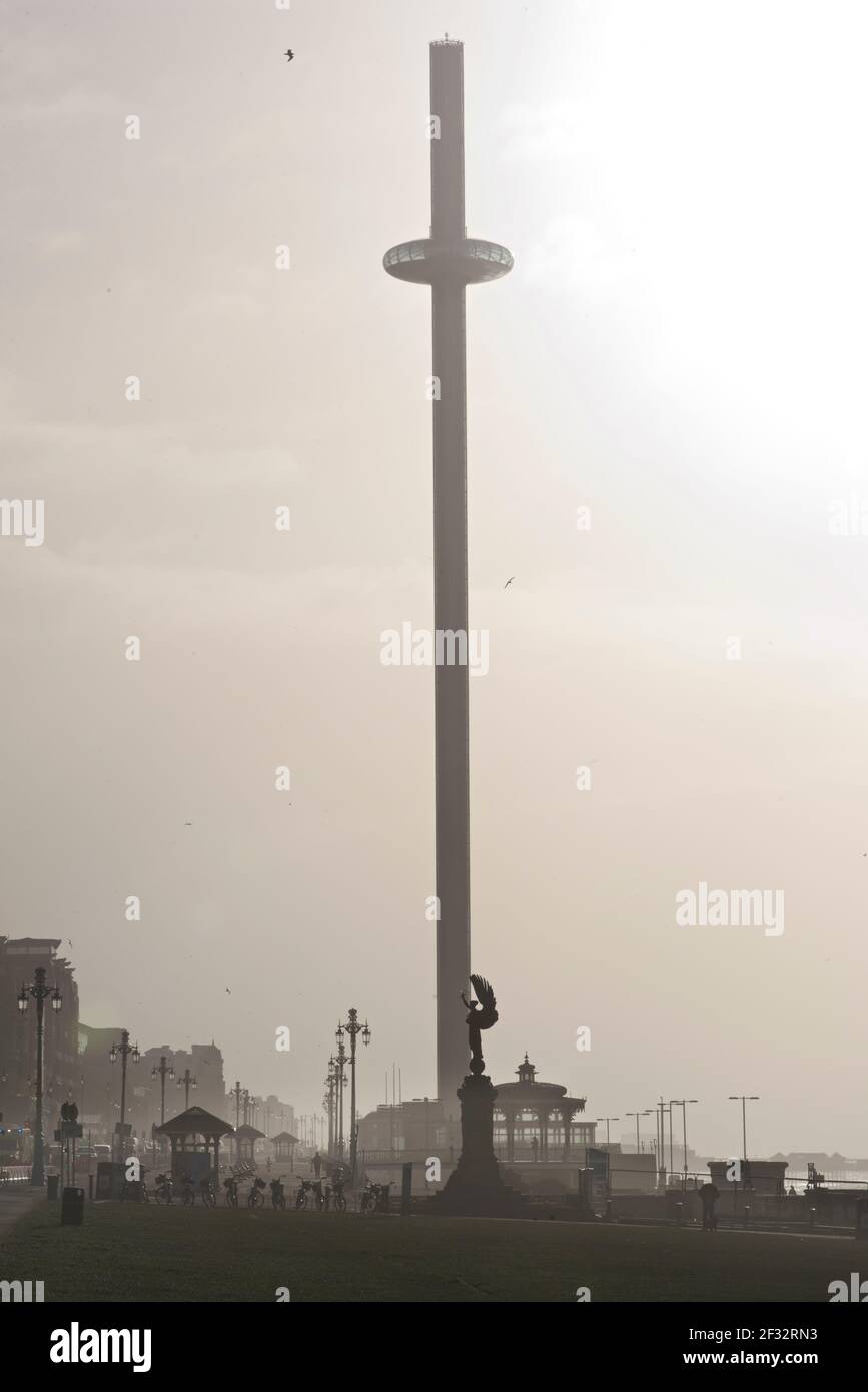 The Peace Statue of 1912 on the Brighton & Hove boundary. Brighton and ...