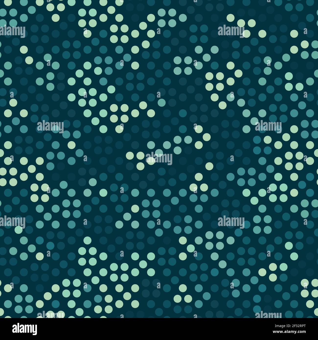 Seamless pattern marine blue halftone dots ordered grid vector ...