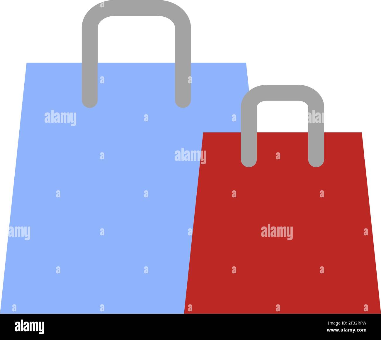 Paper bags, illustration, vector on a white background Stock Vector ...