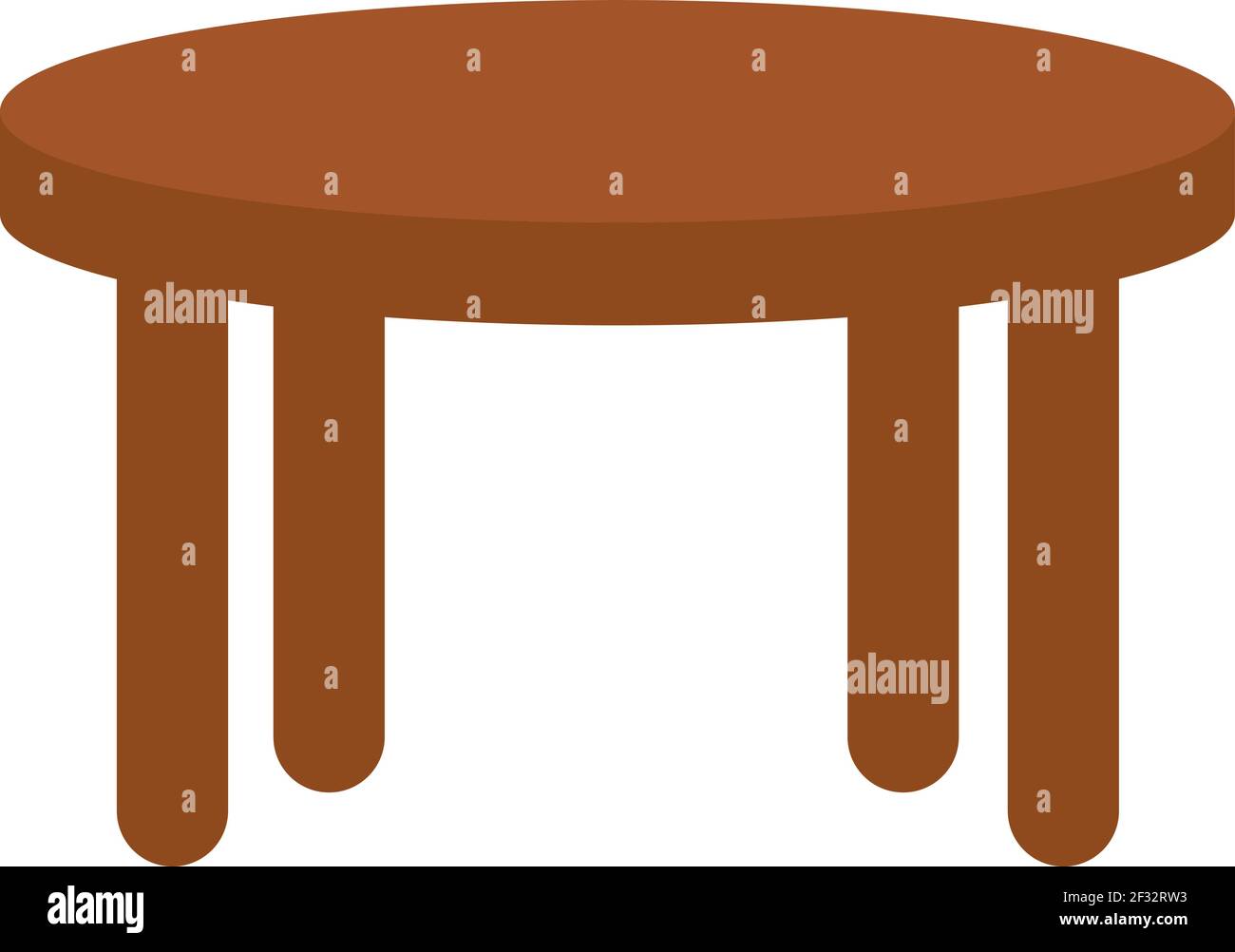 Wooden coffee table, illustration, vector on a white background Stock ...