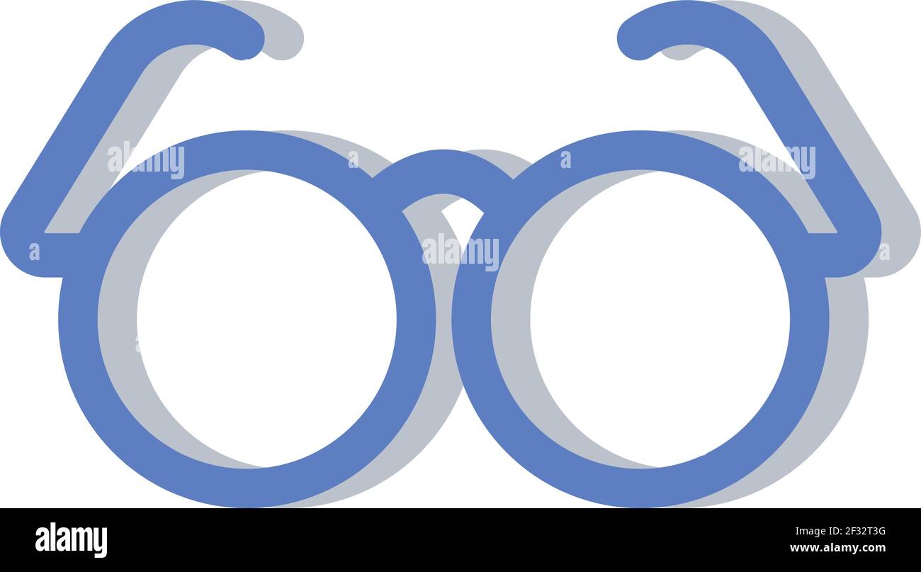 Blue glasses, illustration, vector on a white background Stock Vector ...