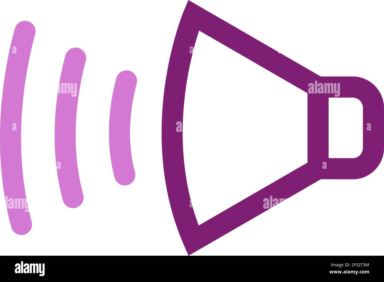 Pink volume up button, illustration, vector on a white background Stock ...